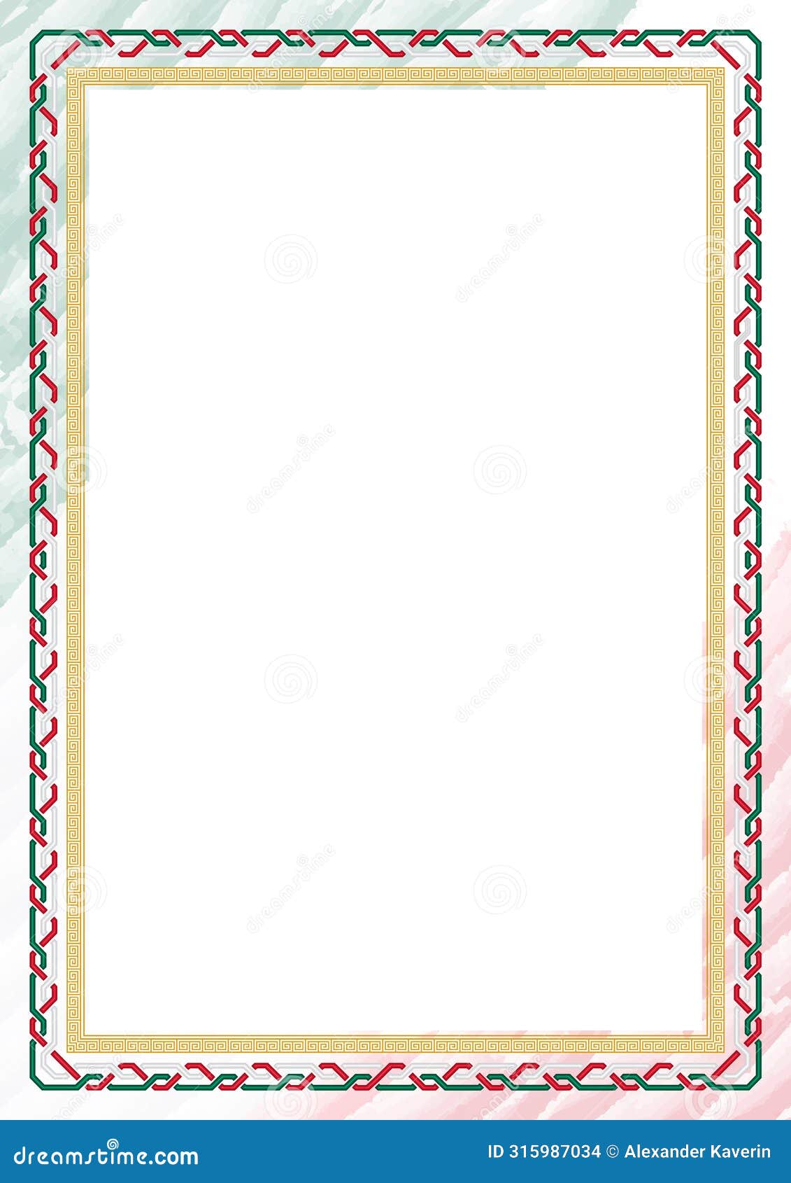 Vertical Frame and Border with Mexico Flag Stock Illustration ...