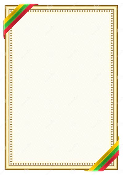 Vertical Frame and Border with Myanmar Flag Stock Vector - Illustration ...