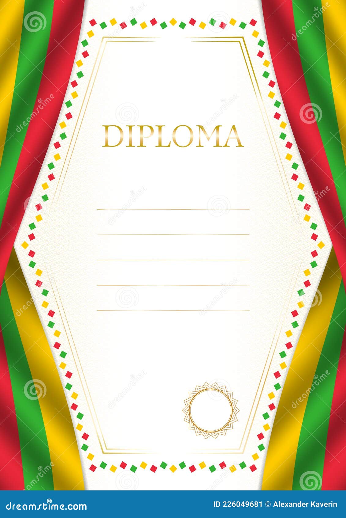 Vertical Frame and Border with Myanmar Flag Stock Vector - Illustration ...
