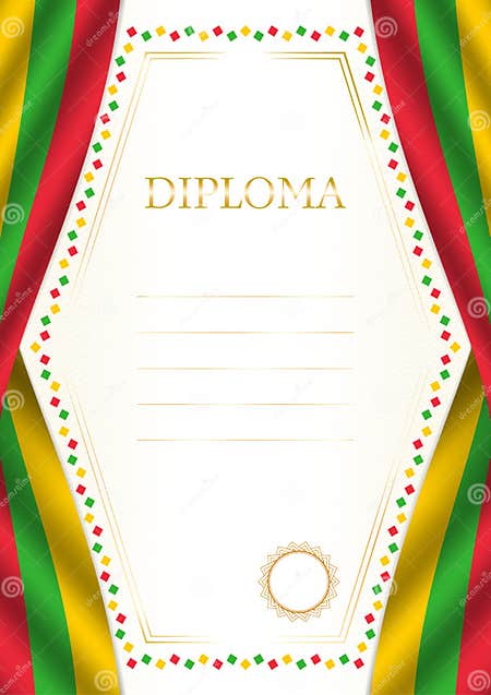 Vertical Frame and Border with Myanmar Flag Stock Vector - Illustration ...