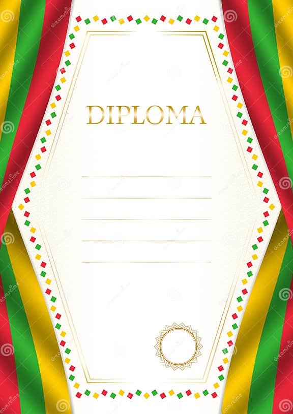 Vertical Frame and Border with Myanmar Flag Stock Vector - Illustration ...