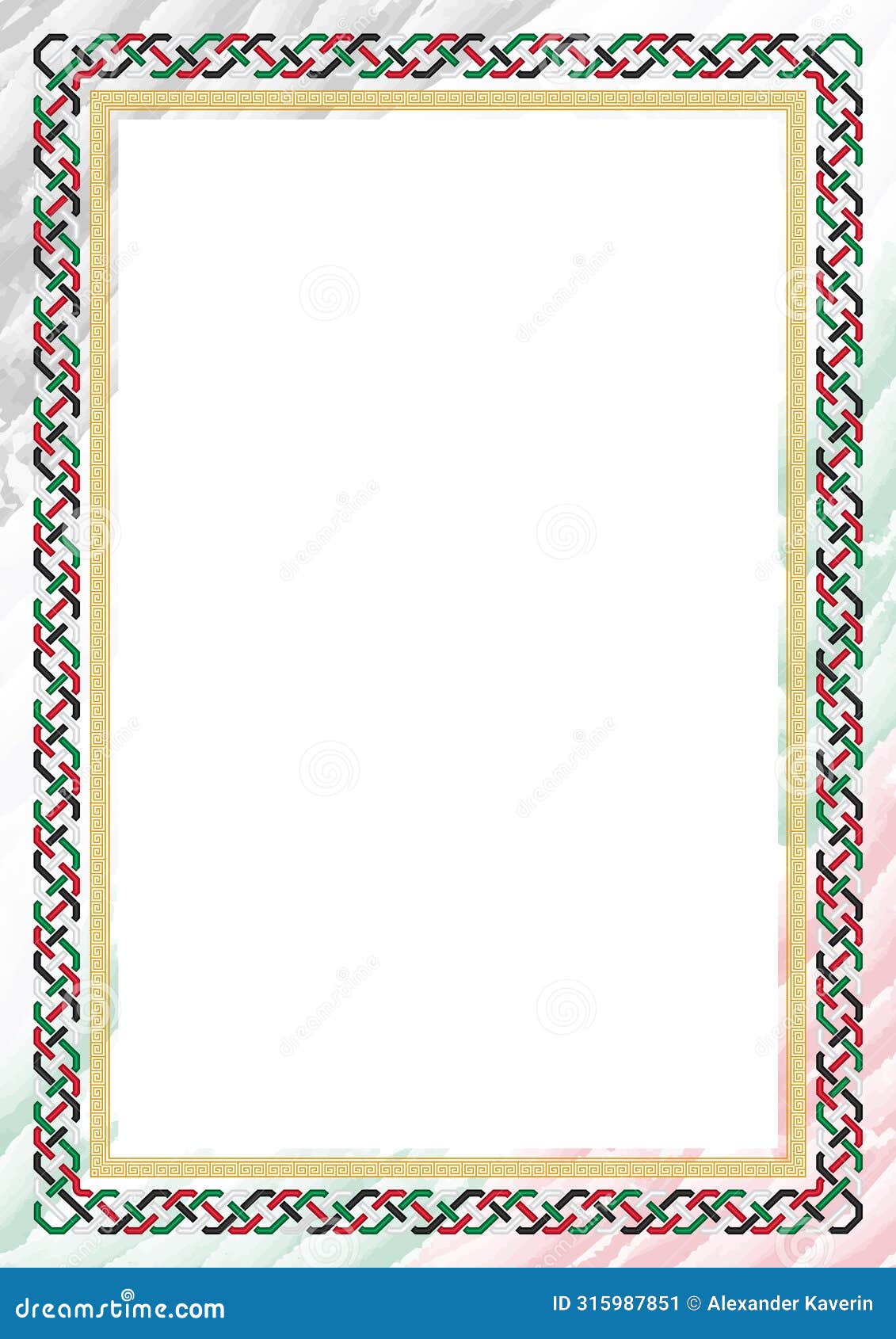 Vertical Frame and Border with Palestine Flag Stock Illustration ...