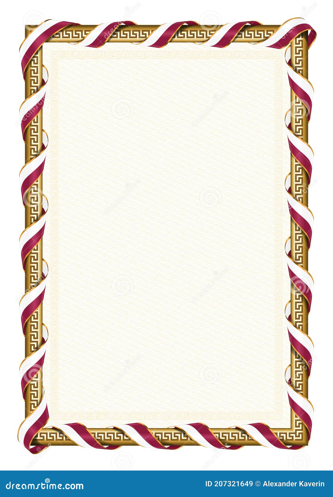 Vertical Frame and Border with Qatar Flag Stock Vector - Illustration ...