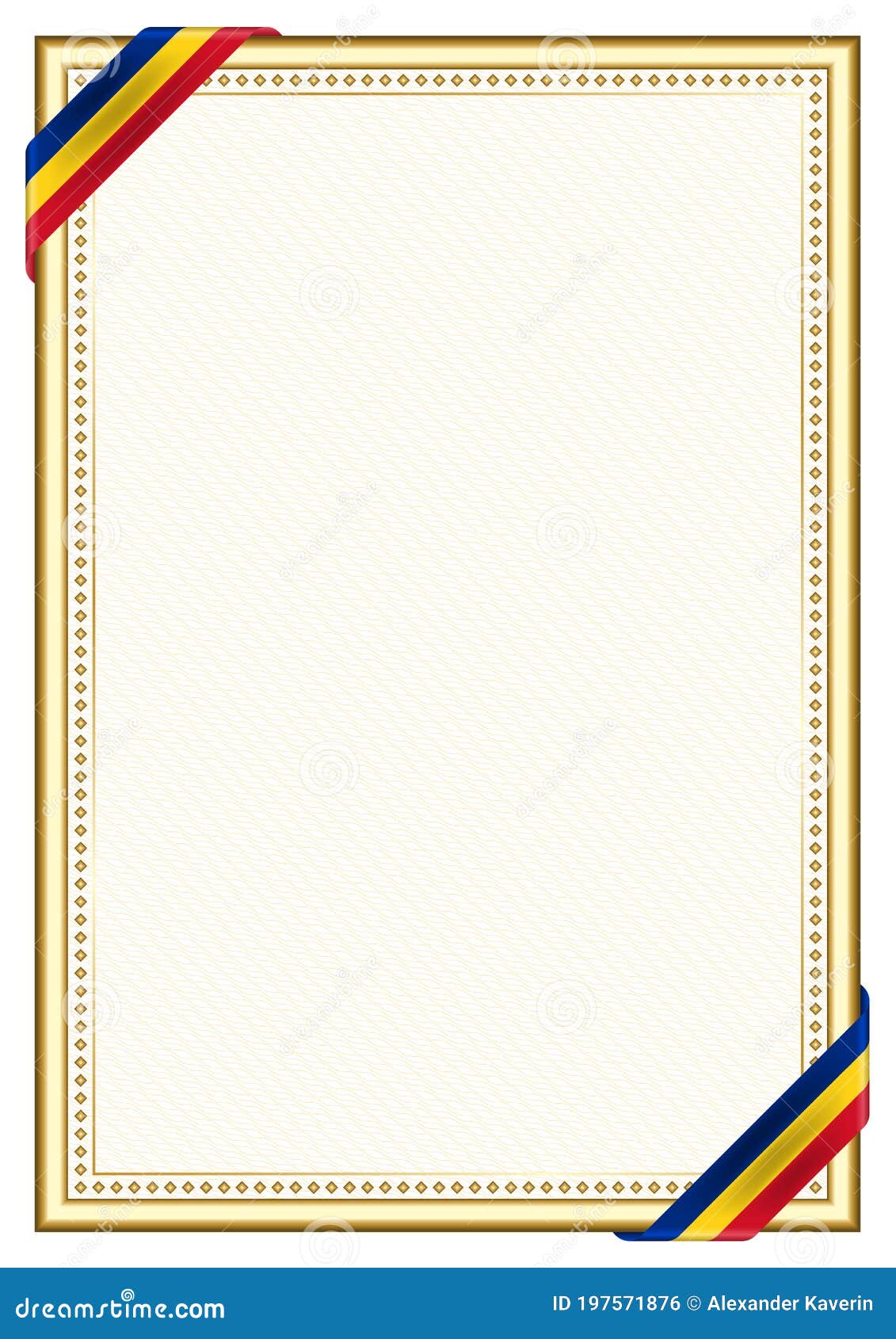 Vertical Frame and Border with Romania Flag Stock Vector - Illustration ...