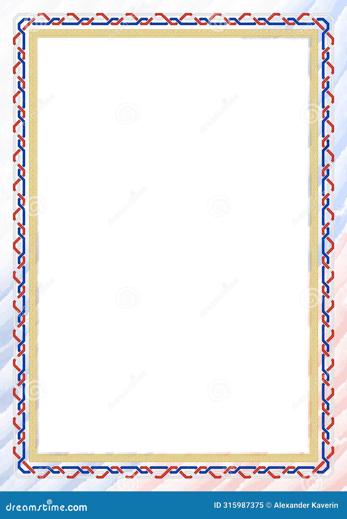 Vertical Frame and Border with Russia Flag Stock Illustration ...