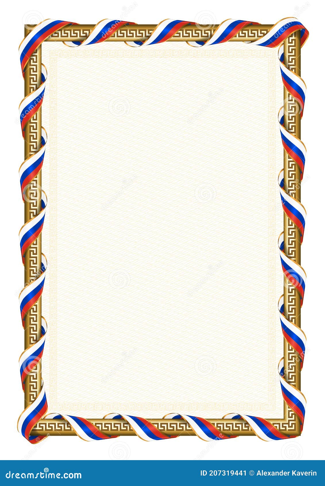 Vertical Frame and Border with Russia Flag Stock Vector - Illustration ...