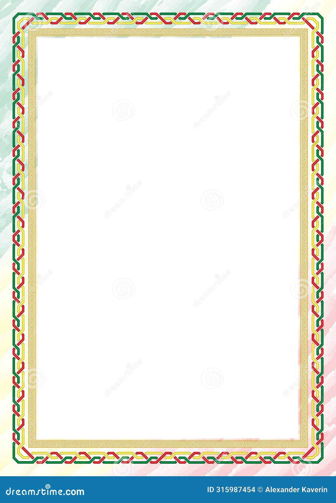 Vertical Frame and Border with Senegal Flag Stock Illustration ...