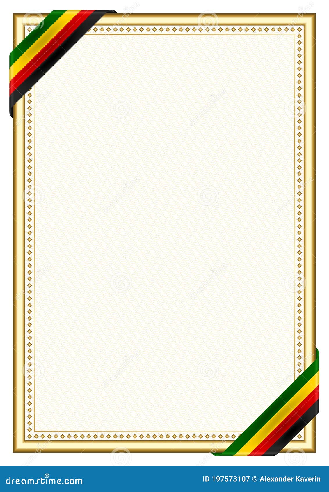Vertical Frame and Border with Zimbabwe Flag Stock Vector ...