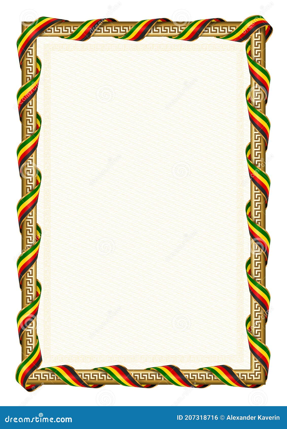 Vertical Frame and Border with Zimbabwe Flag Stock Vector ...