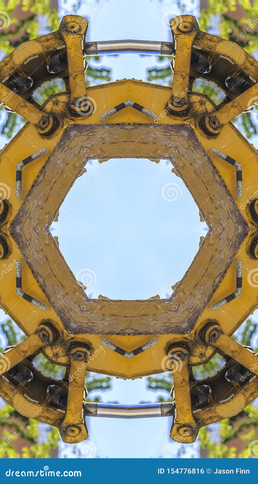 Vertical Frame Circular Geometric Shape Made from a Tractor Stock ...