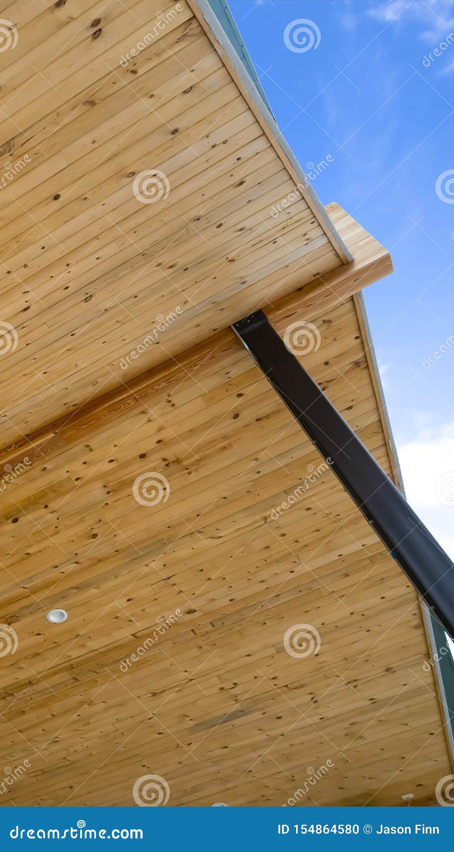 Vertical Frame Close Up View Of The Underside Of The Roof Of A House ...