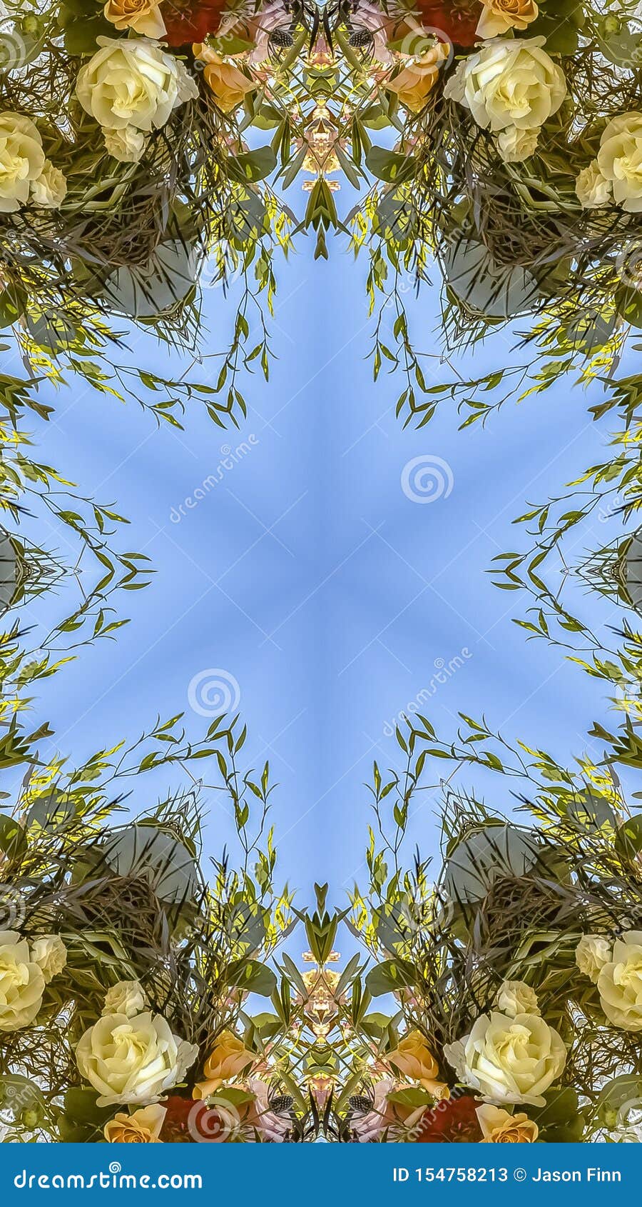 Vertical Frame Floral Design with Interesting Angles and Colorful ...