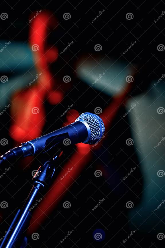 Vertical Frame Microphone Selective Focus in Background Blurred ...