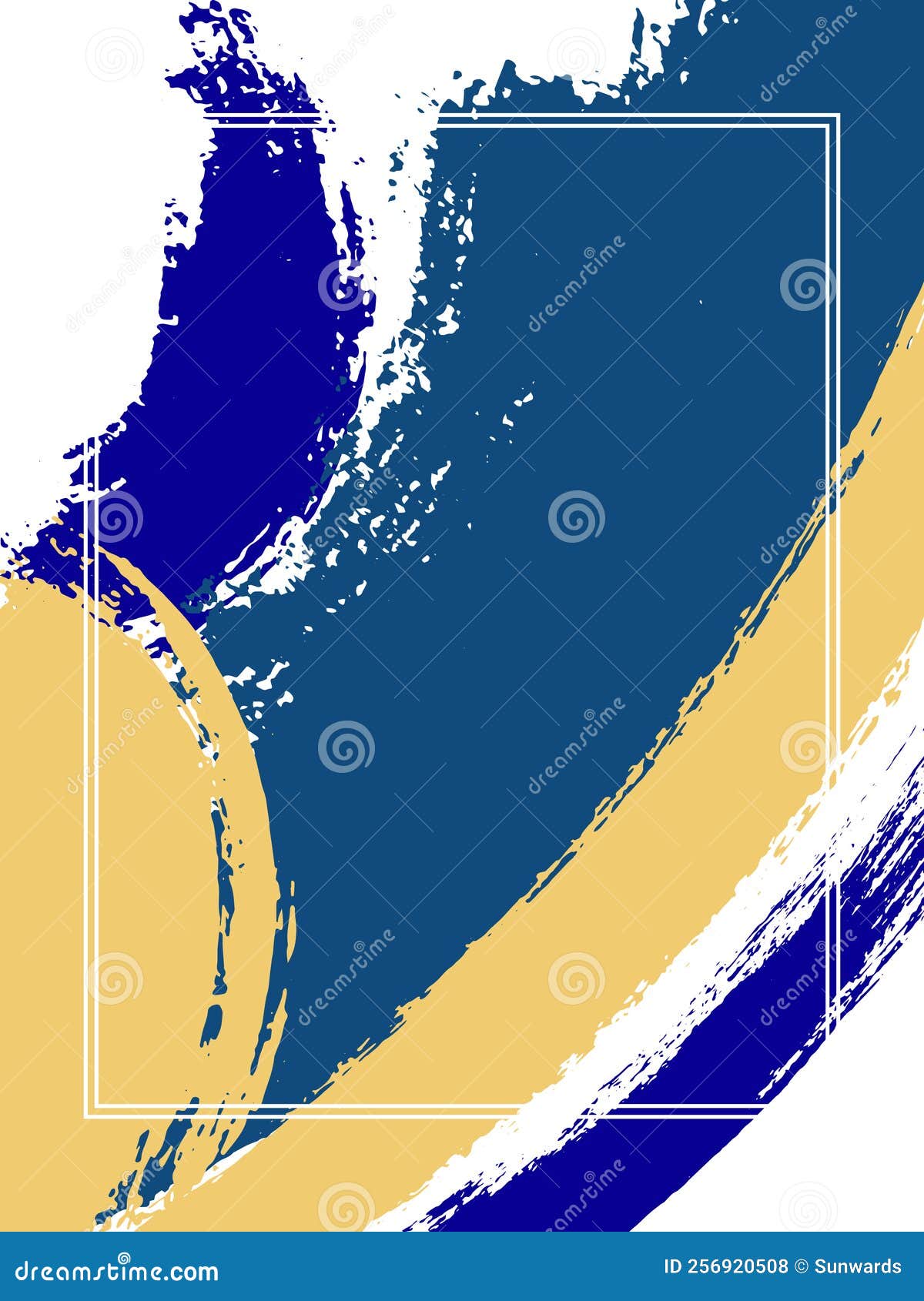 Vertical Frame with Paint Brush Strokes Background. Advert Design ...