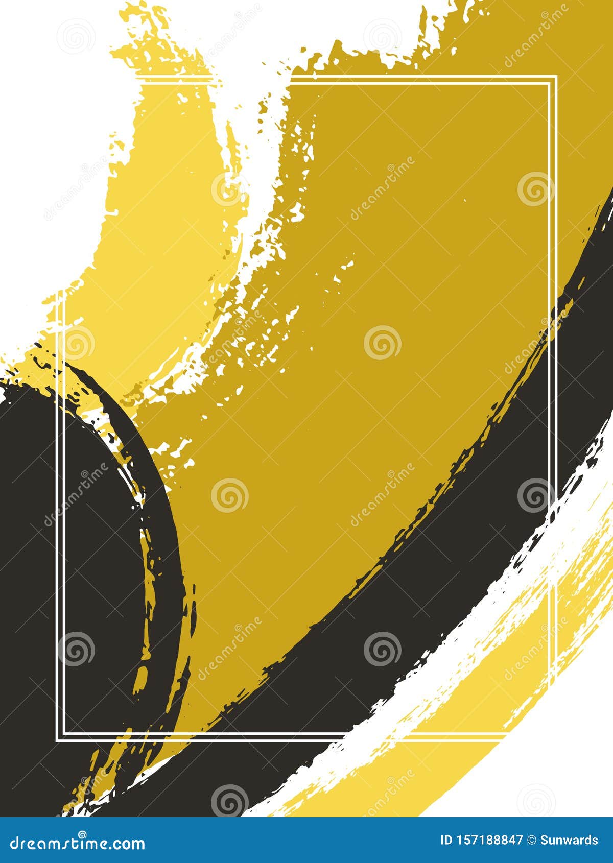 Vertical Frame with Paint Brush Strokes Background. Textured Design ...