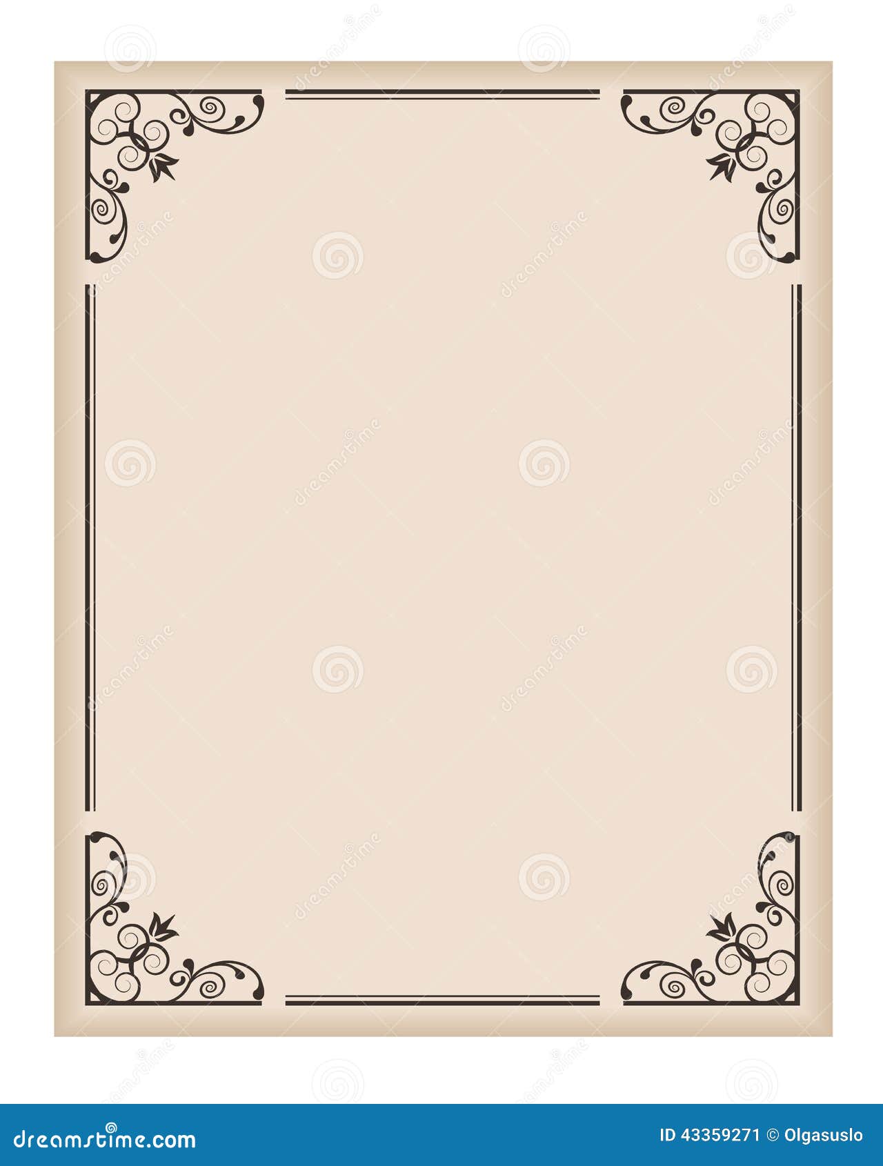 Vertical Frame With Patterned Angles Cartoon Vector | CartoonDealer.com ...