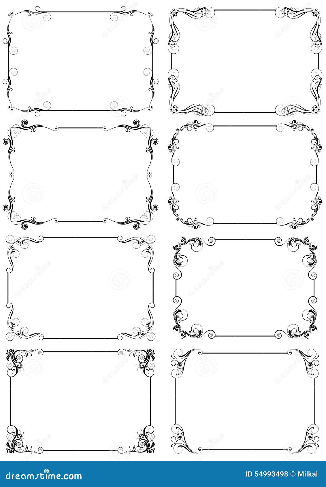 Vertical frame set stock vector. Illustration of flower - 54993498