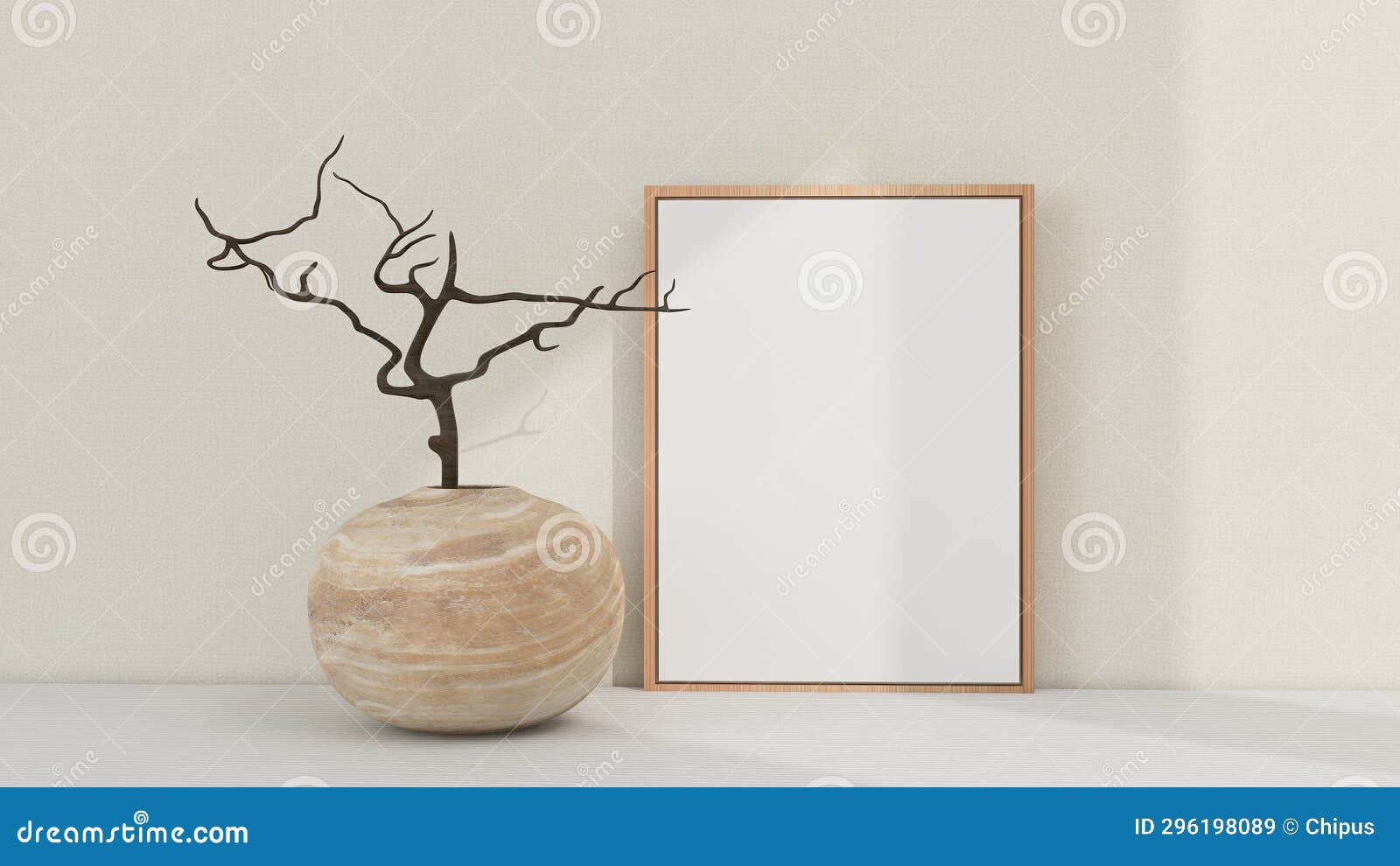Vertical Frame, Table Decor. Frame Mockup. Stock Illustration ...