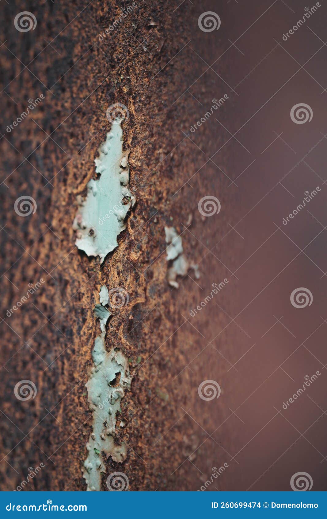 Vertical Frame of Texture of Rustic Metal Board with Peel of Blue Paint ...