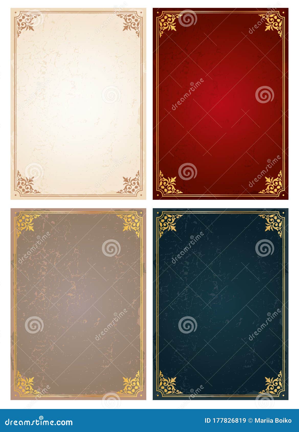 Vertical Frames and Borders Set Vector Decorativ Stock Vector ...