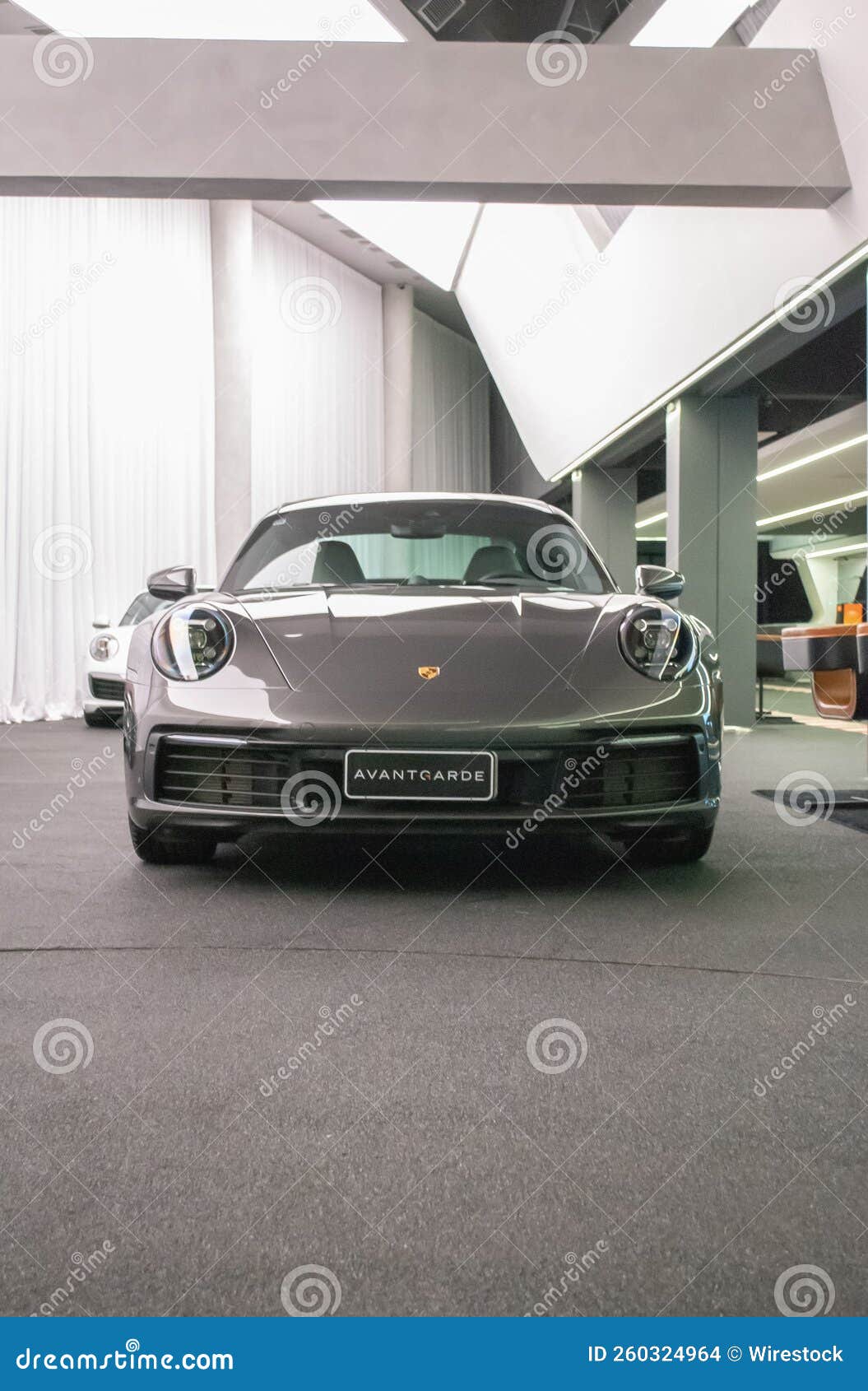 Vertical Front View Of A Porsche 911 Turbo 992 Generation Editorial ...