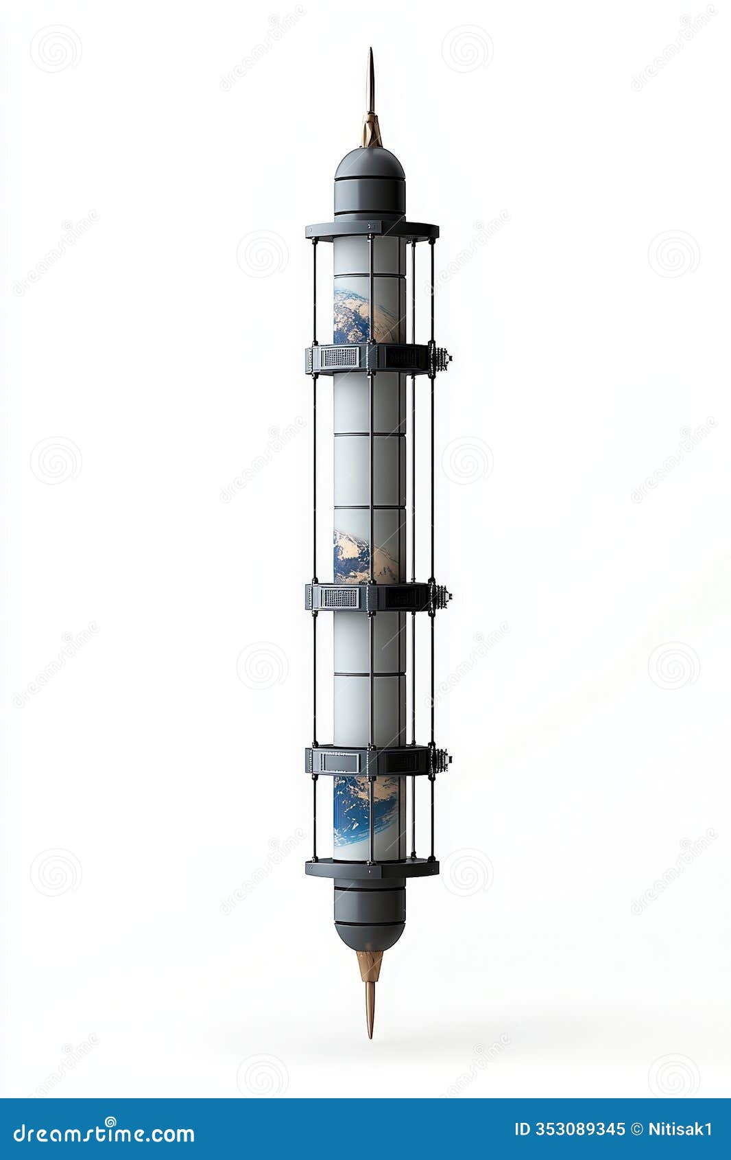 Vertical Gadget with Transparent Casing Stock Illustration ...
