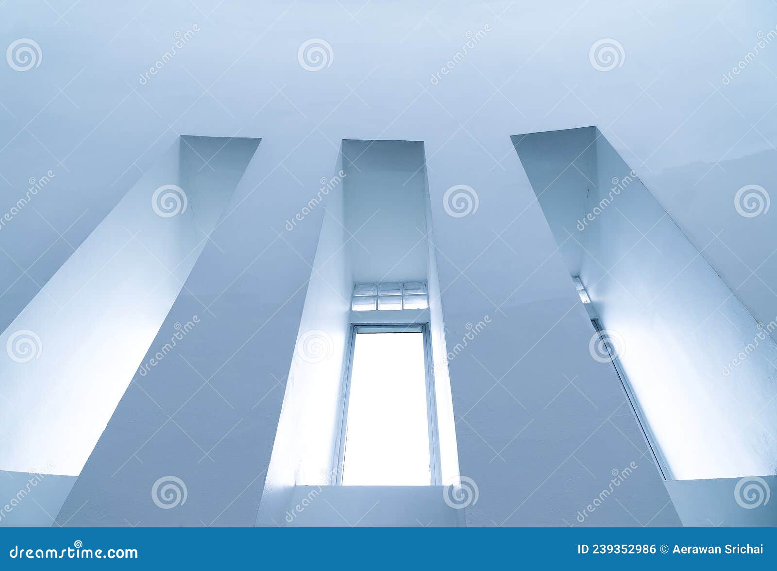 Vertical Gap for Ventilation of Building. Stock Photo - Image of light ...