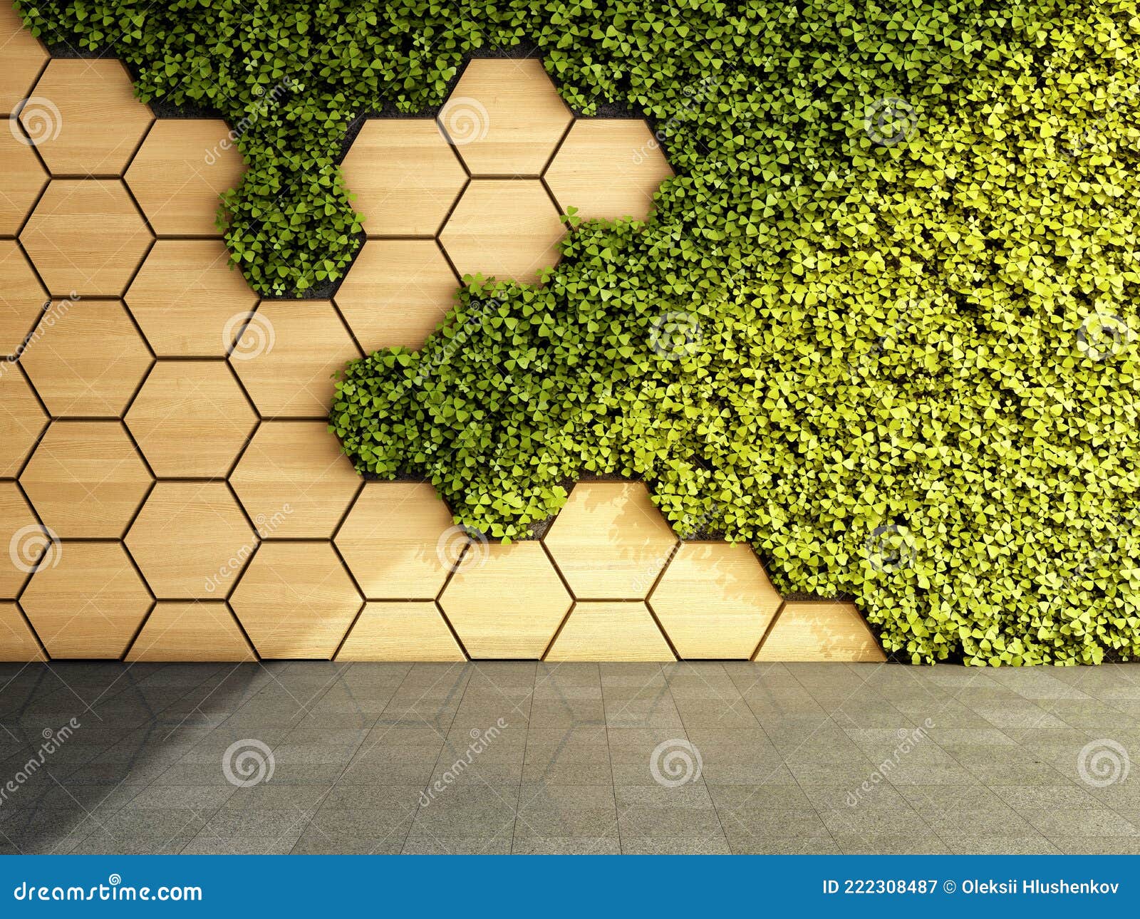 Vertical Garden in Modern Interior Stock Illustration - Illustration of ...