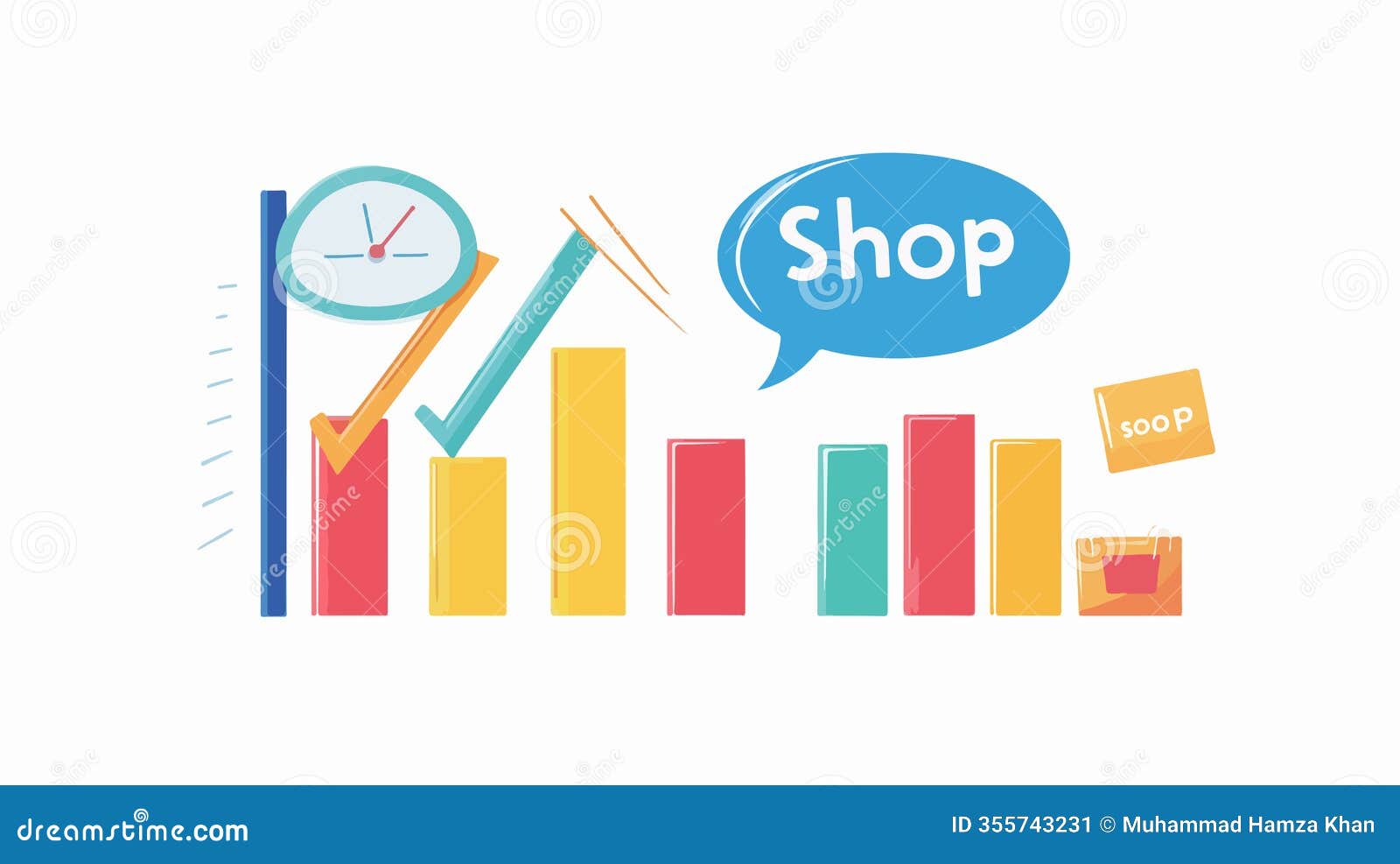 Vertical Gauge with Labeled Buffer Next To a Bar Chart Stock Vector ...