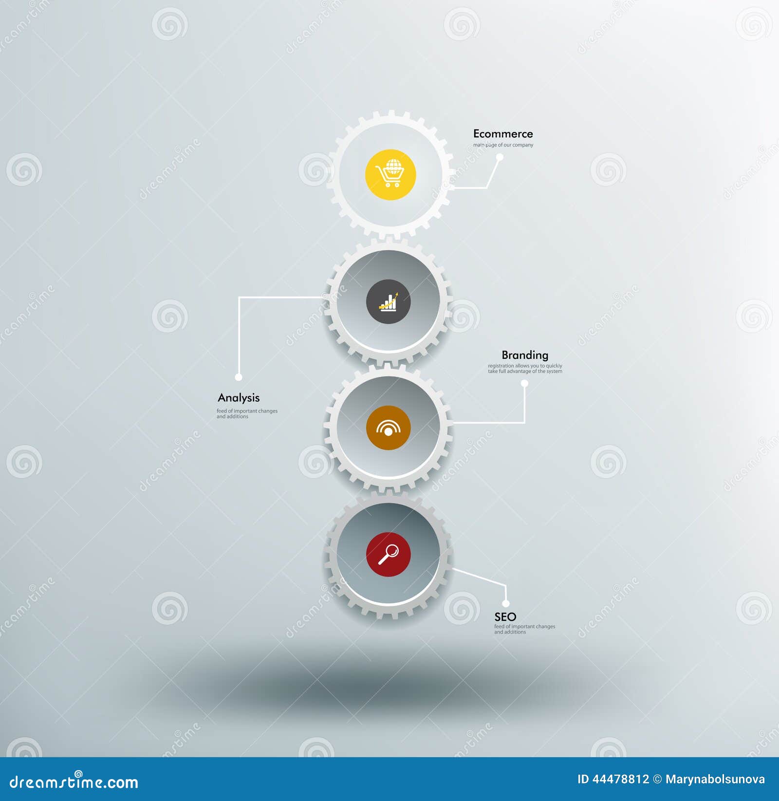 Vertical gears stock vector. Illustration of design, element - 44478812
