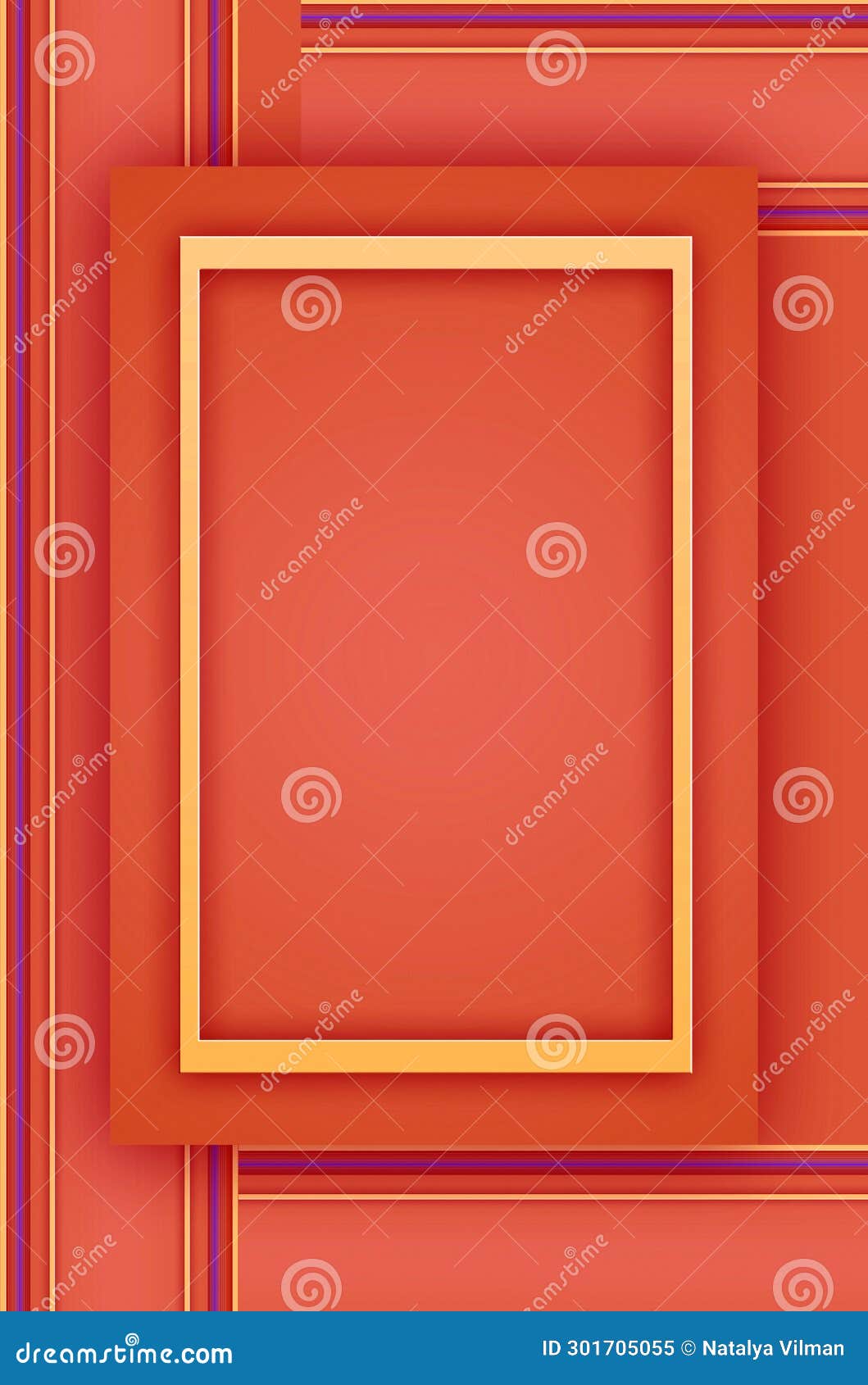 Vertical Geometric Figure Template, Yellow Cuboid Vector Illustration ...