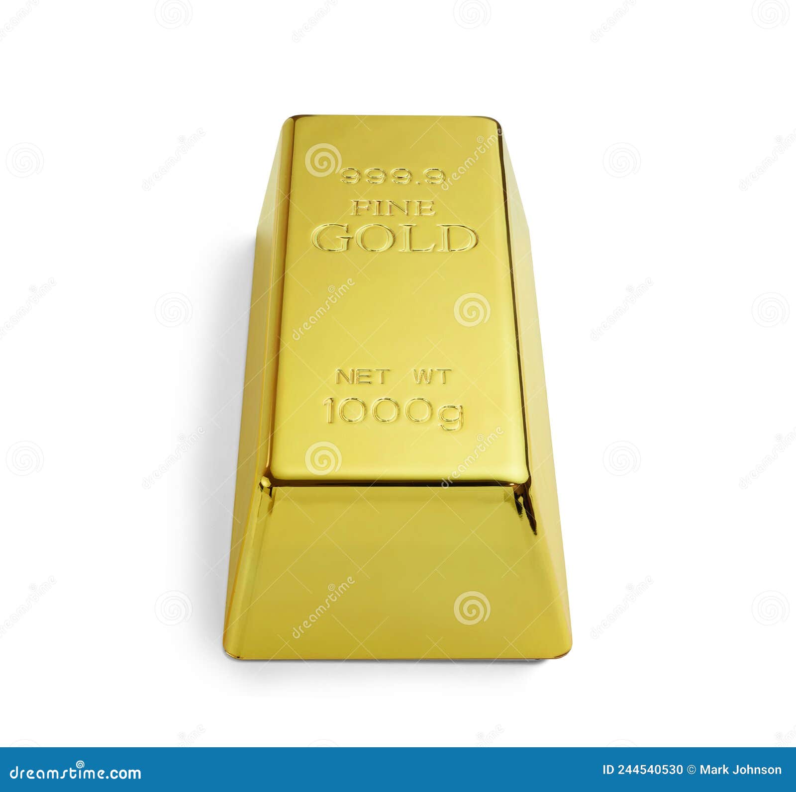 Vertical Gold Bar Isolated on White Background Stock Photo - Image of ...