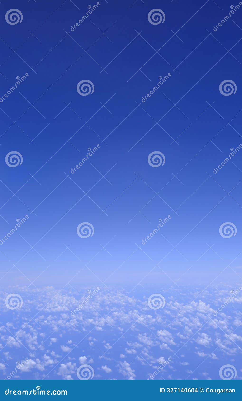 Vertical Gradient Blue Sky with White Fluffy Clouds Stock Photo - Image ...