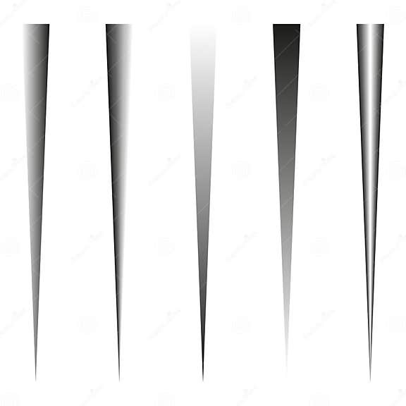 Vertical Gradient Shapes. Smooth Tonal Columns. Vector Shading Design ...