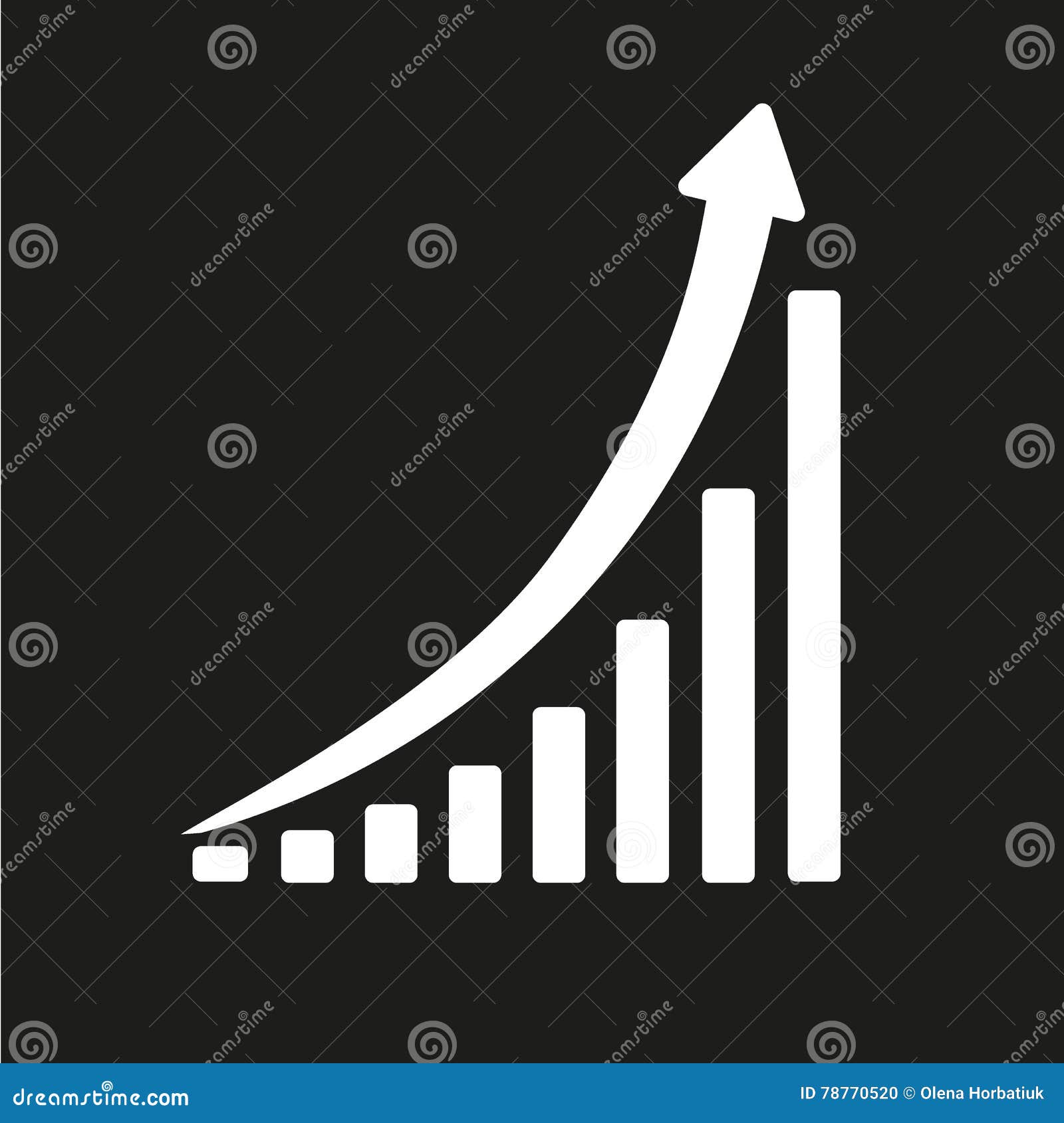 Vertical graph. stock vector. Illustration of flat, diagram - 78770520