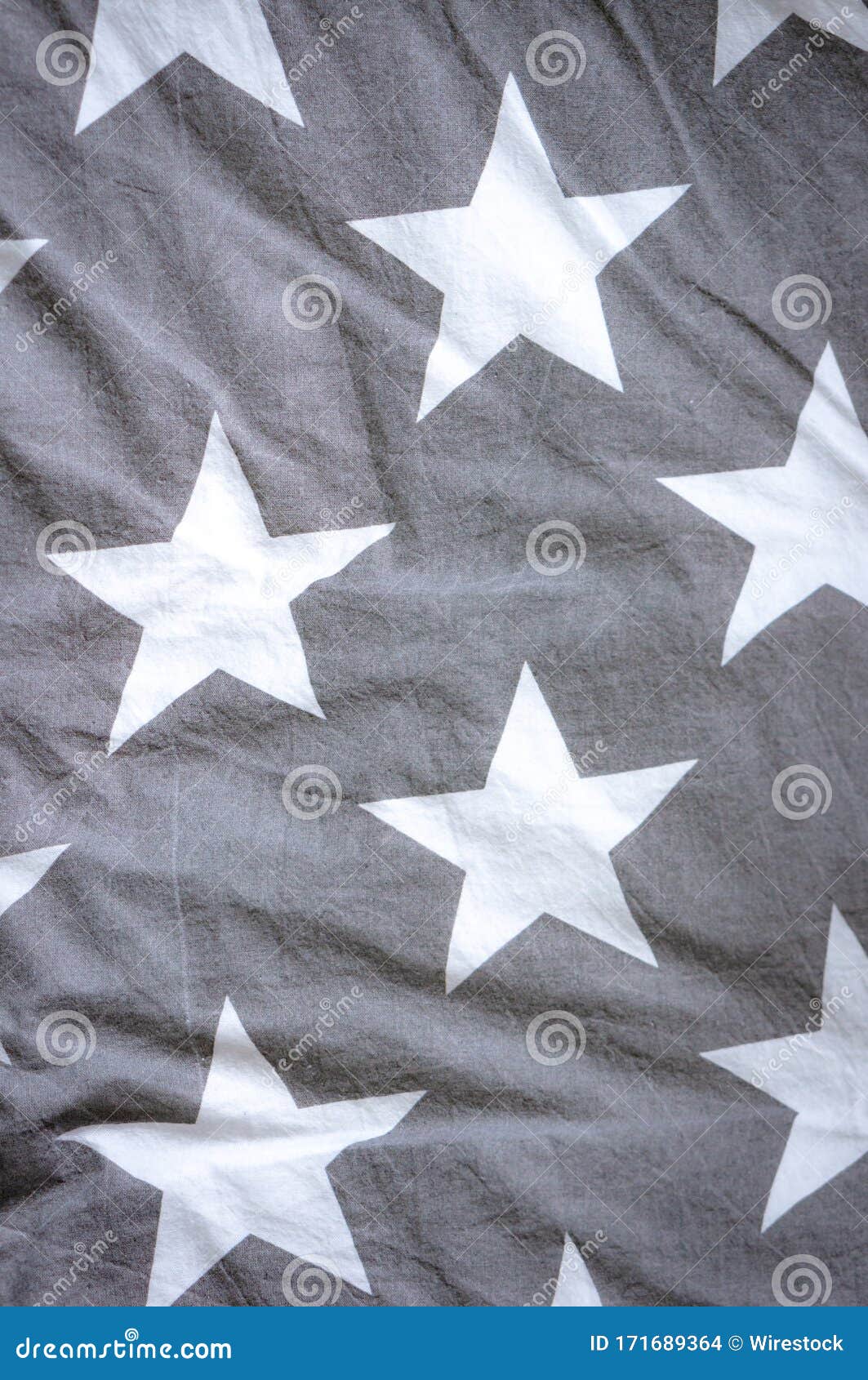 Vertical Grayscale Shot of a Blanket with Star Patterns Stock Photo ...