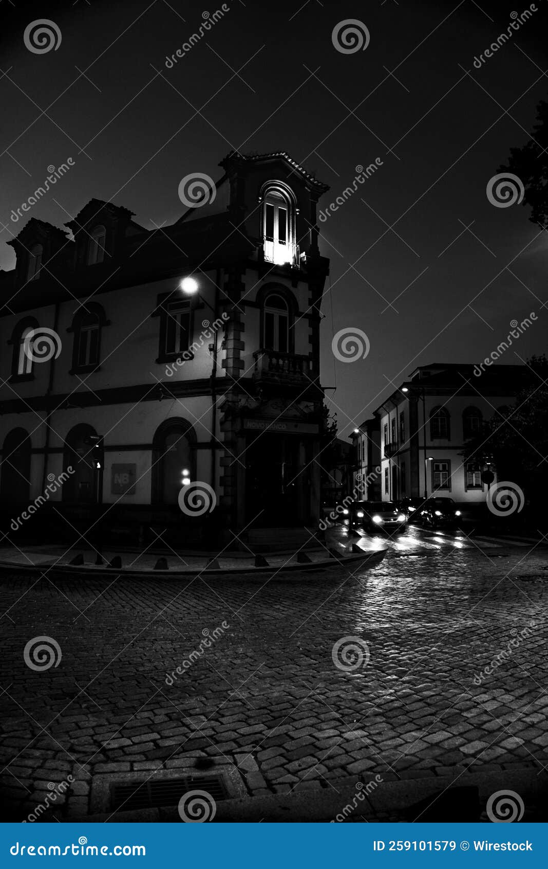 Vertical Grayscale Shot of Streets at Night Editorial Stock Image ...