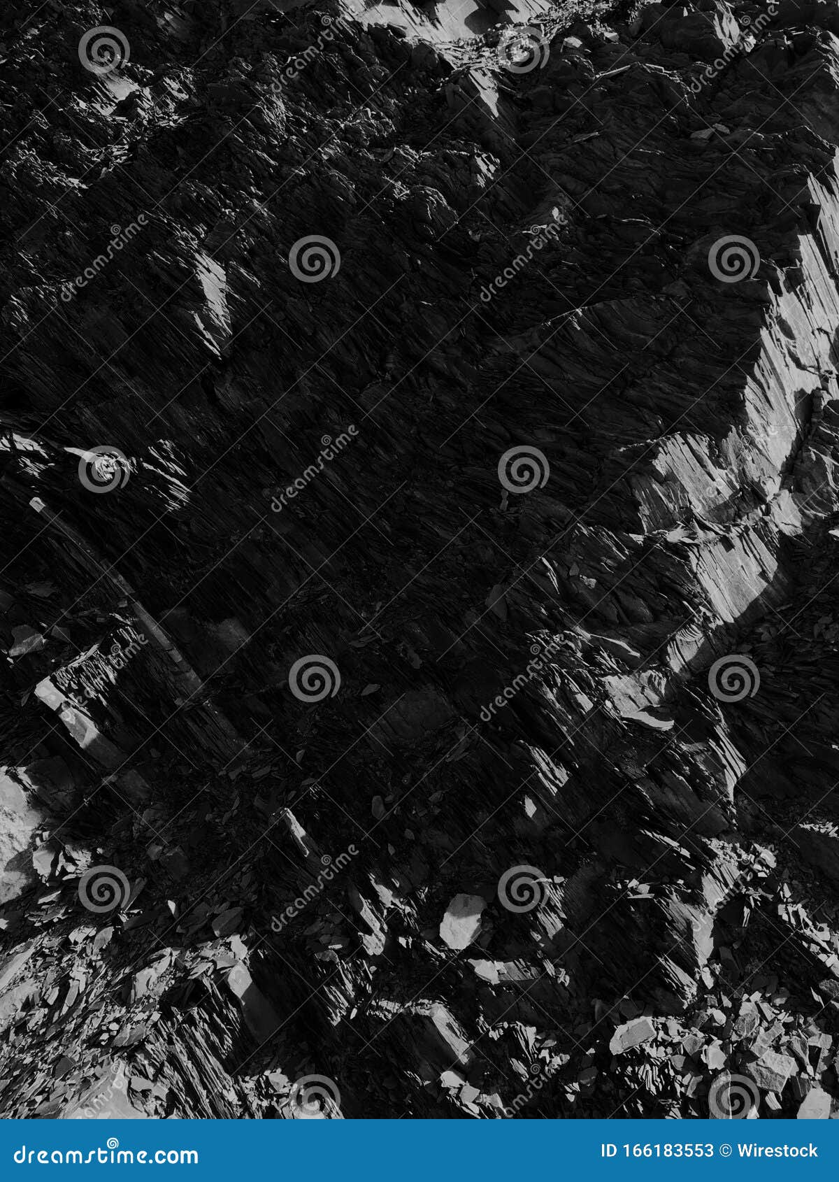 Vertical Grey Scale Shot Beautiful Layers of Old Rocks Stock Image ...