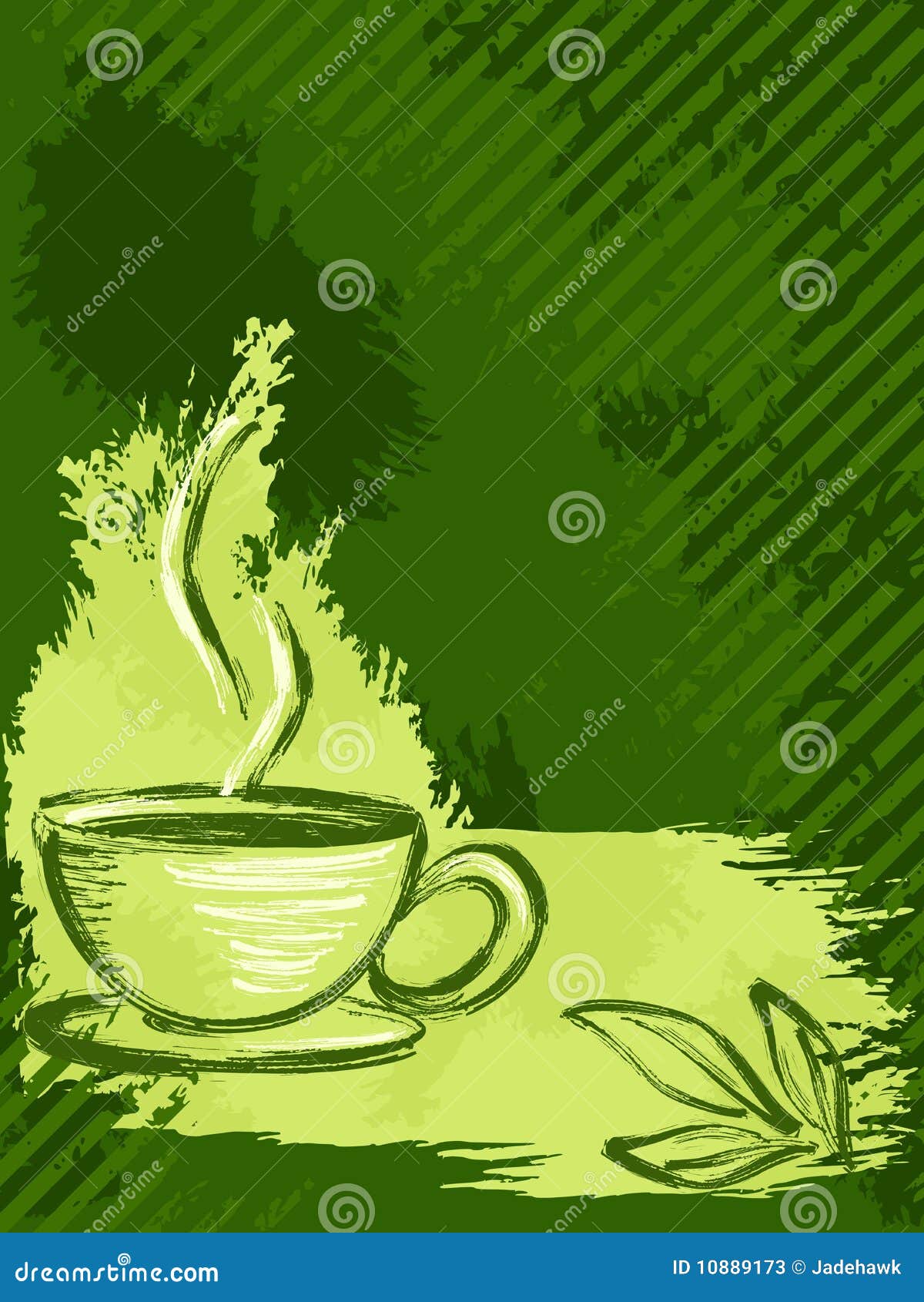 Vertical Grungy Green Tea Background Stock Vector - Illustration of ...