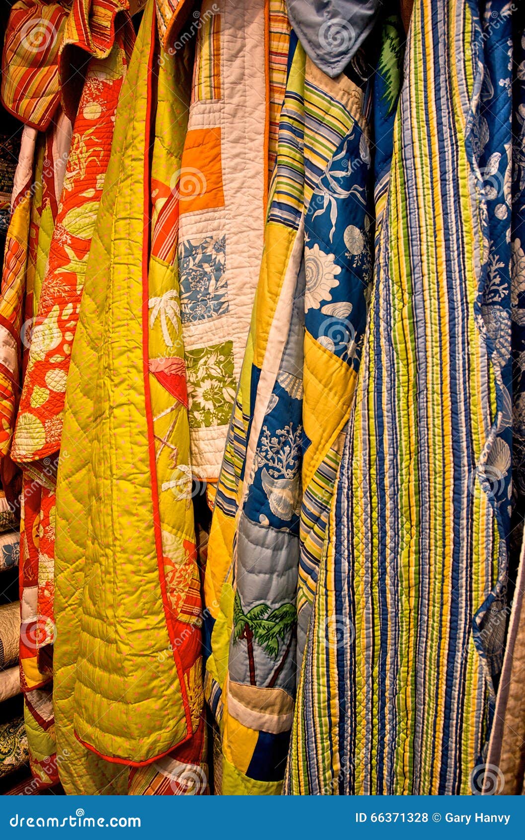 Vertical Hanging Quilts stock photo. Image of vertically - 66371328