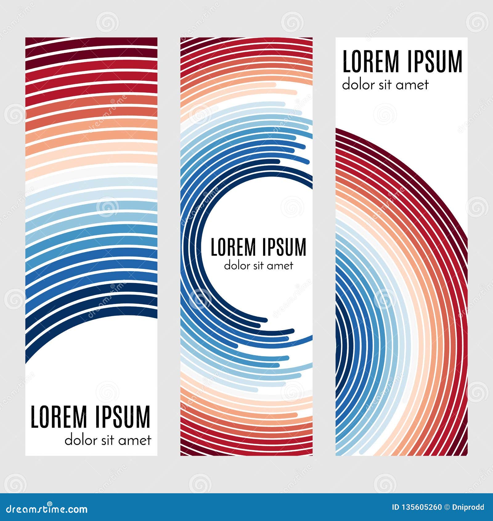 Vertical Header Banners with Curved Lines Stock Vector - Illustration ...