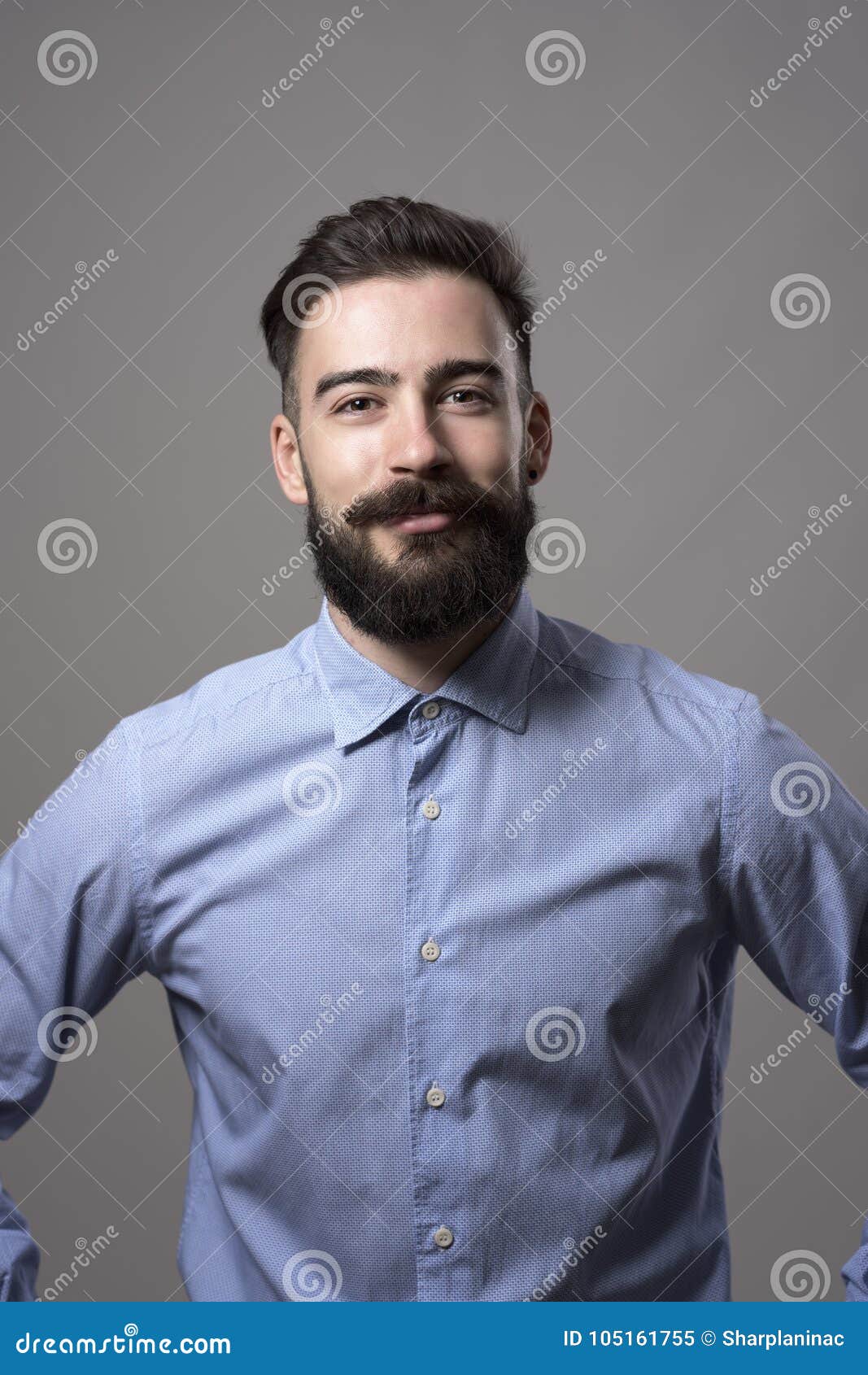 Vertical Headshot of Proud Successful Confident Bearded Businessman ... Vertical Headshot of Proud Successful Confident Bearded Businessman ...