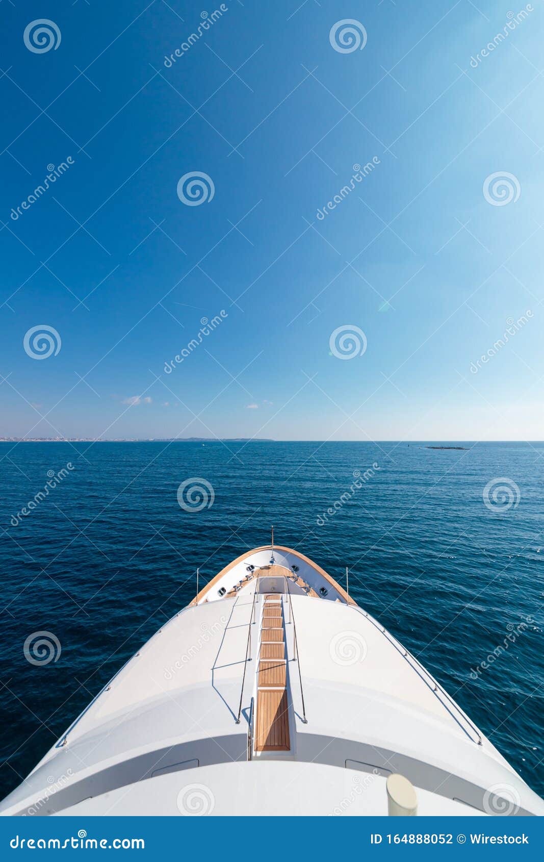 Vertical High Angle Shot of the Board of a Schooner Sailing in the Sea ...