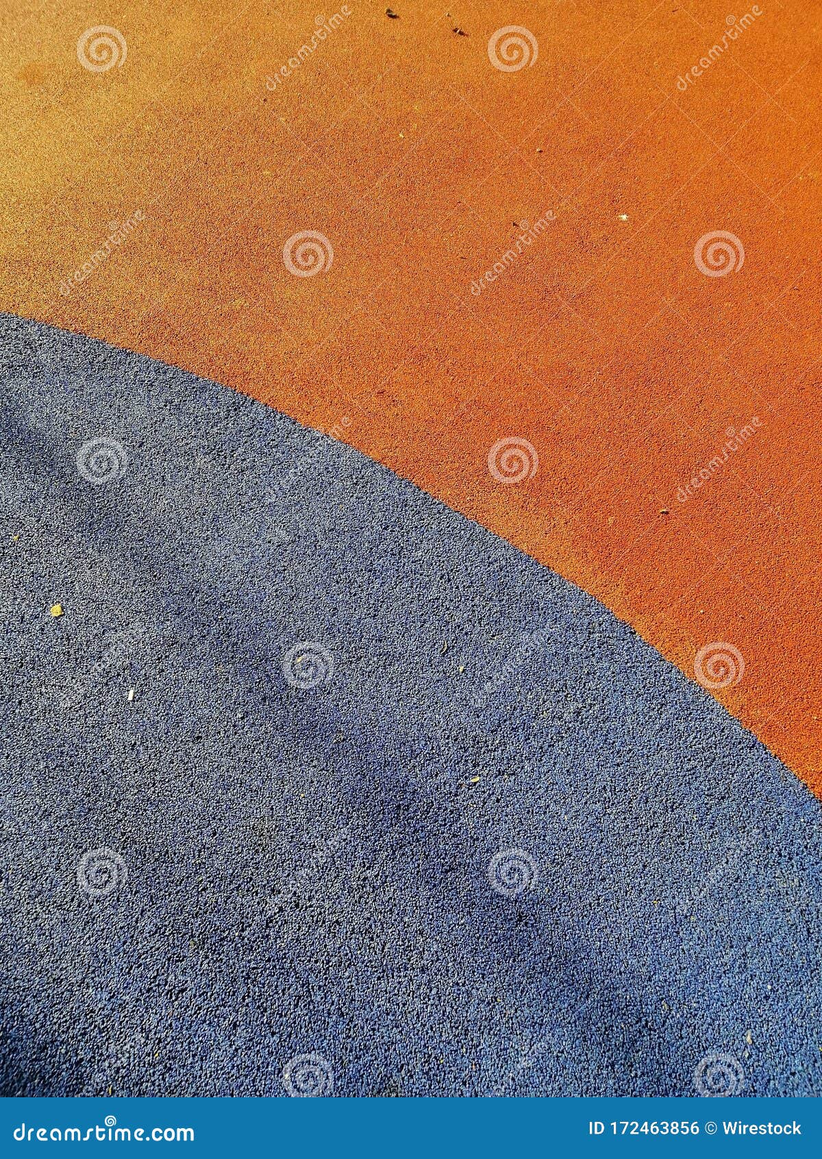 Vertical High Angle Shot of the Orange and Grey Ground in the ...