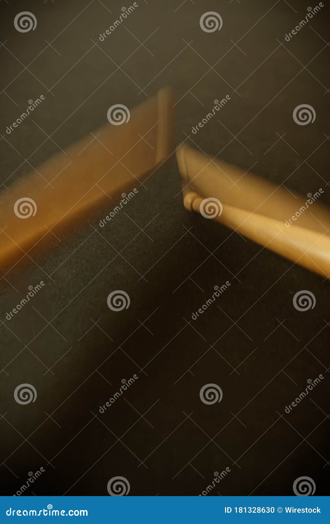 Vertical High Angle Shot of a Pair of Drum Sticks Drumming on a Black ...