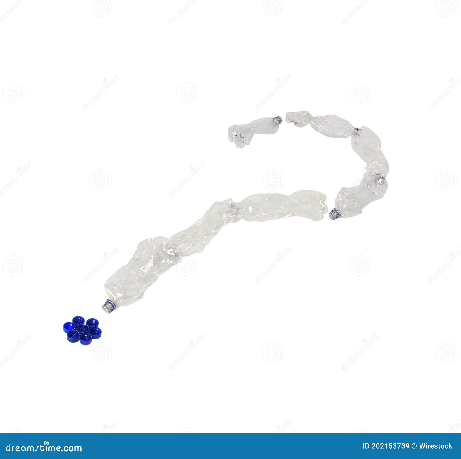 Vertical High Angle Shot of a Question Mark Made of Plastic Bottles ...