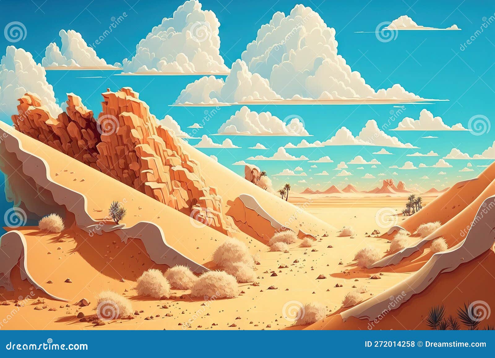 Vertical, High Angle View of the Sandy Terrain Under a Sunny Sky with ...