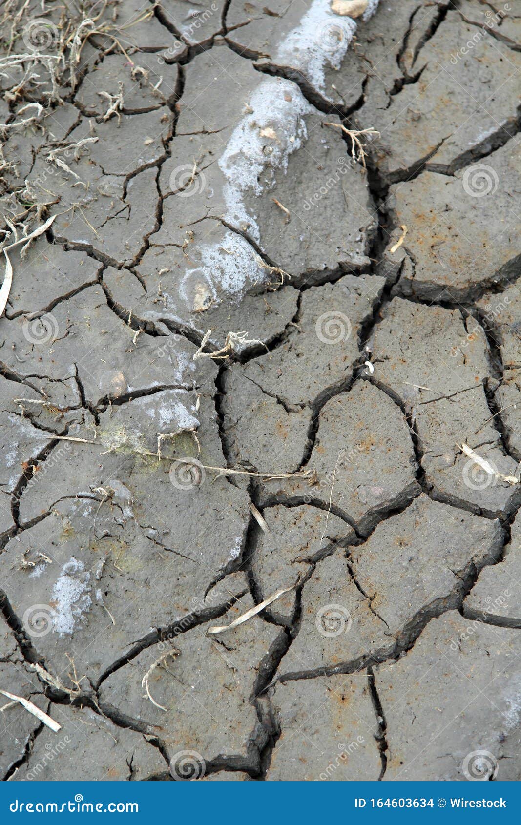 Vertical High Angles Shot of a Ground Broken into Pieces because of ...