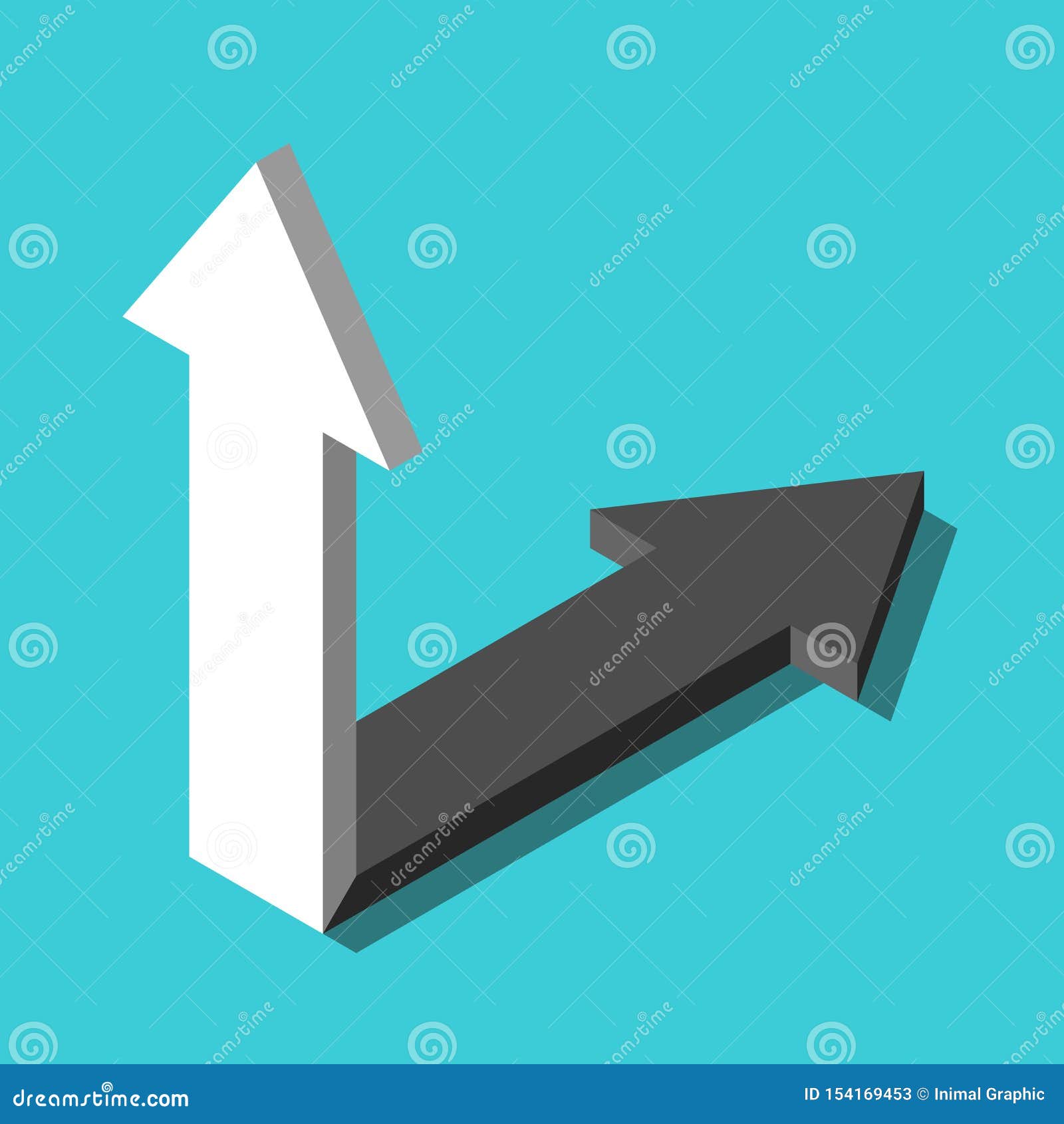 Vertical and Horizontal Arrows Stock Vector - Illustration of business ...