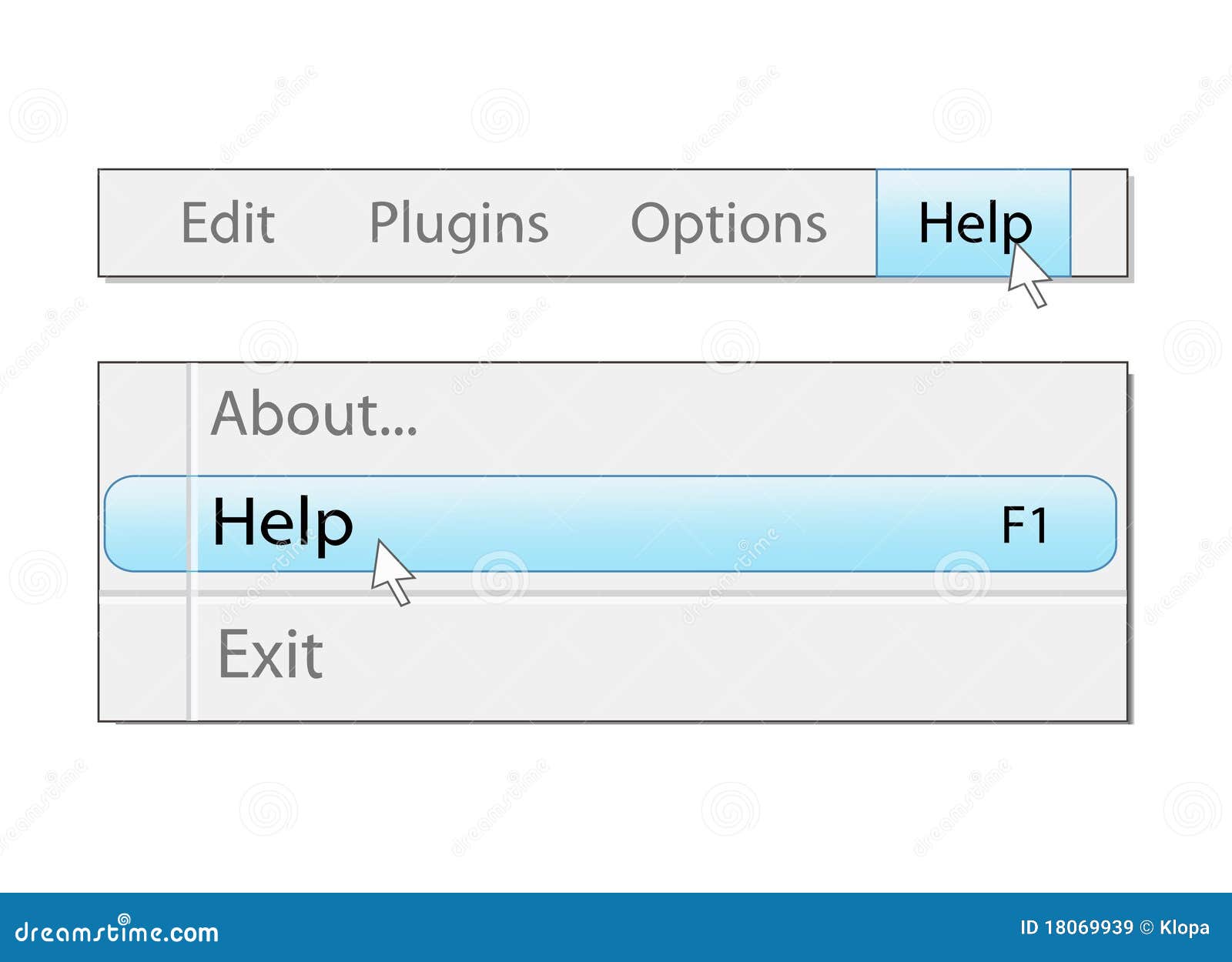 Horizontal Menu Buttons Vector Illustration | CartoonDealer.com #4939020